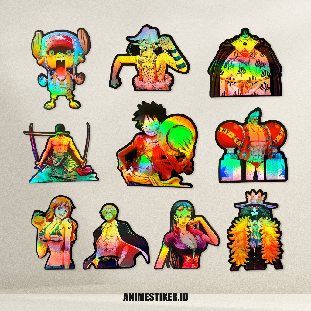 Jual stiker sticker hologram anime ONE PIECE stiker anime one piece ...