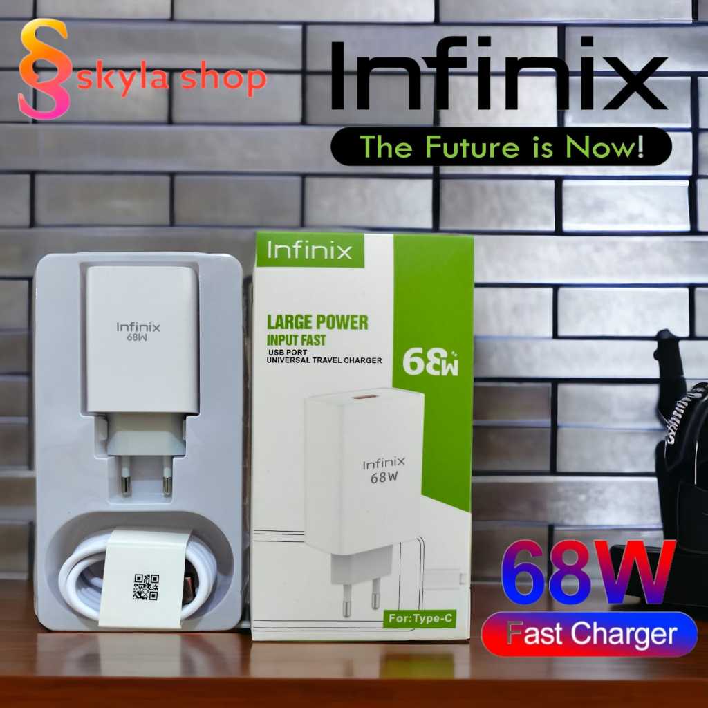 Jual Charger INFINIX 68Watt Type-C 100% FAST CHARGING Casan Infinix ...