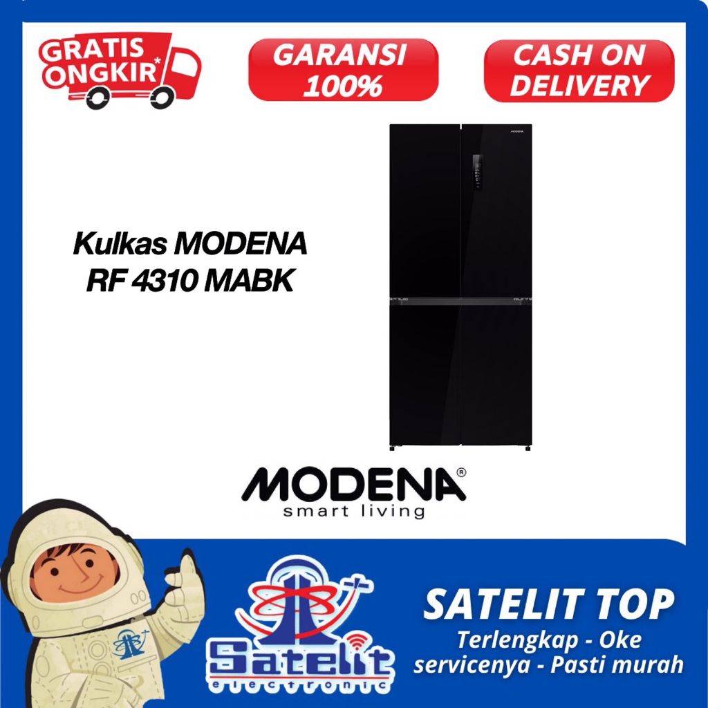 Jual KULKAS / REFRIGERA / LEMARI ES / SIDE BY SIDE MODENA RF4310MABK ...