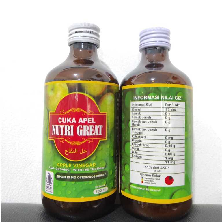 Jual Nutri Great Cuka Apel 300 ml Halal Penurun Berat Badan ...