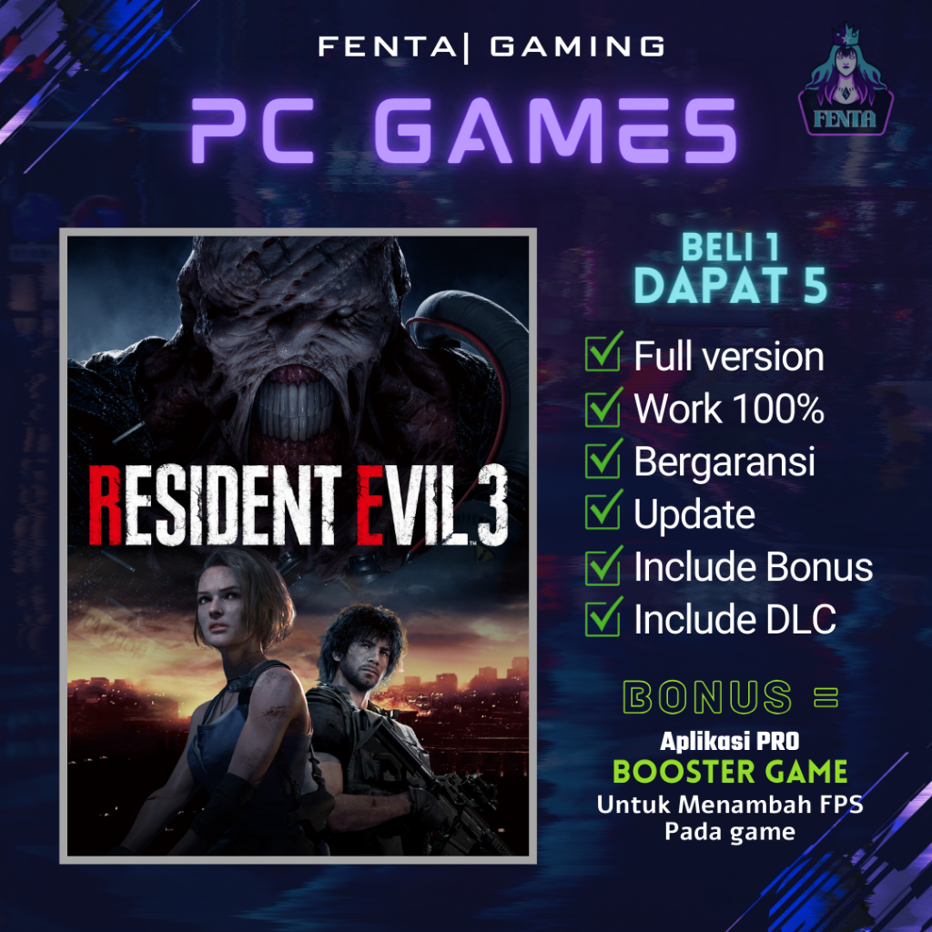 Jual RESIDENT EVIL 3 2020 DELUXE EDITION - GAME PC - GAME LAPTOP | Shopee Indonesia
