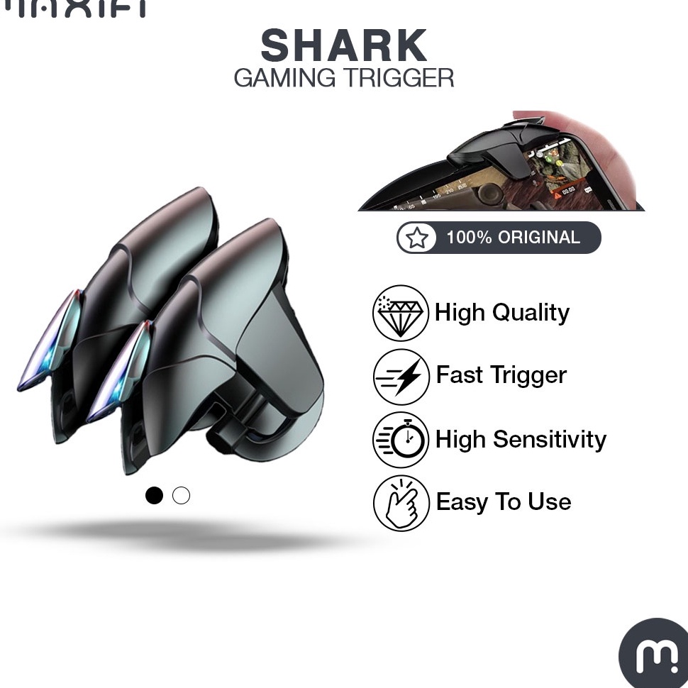 Jual MAXiFi Shark Gaming Trigger Aim Joystick Mobile Game Controller ...