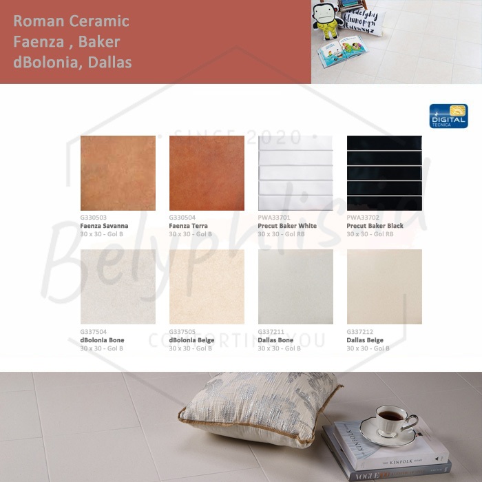 Jual Keramik Roman 30x30 | Faenza Baker dBolonia Dallas | Keramik ...