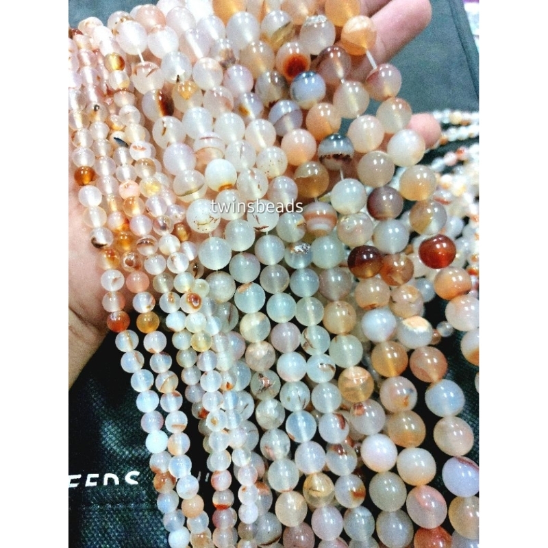 Jual Manik Batu Alam Bulat Raflesia Setrip Size 4-12mm | Shopee Indonesia