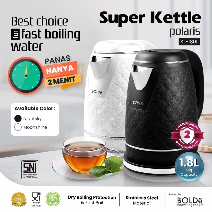 Jual BOLDE Super Kettle Polaris 1.8L - Teko Listrik, Pemanas Air 1.8 ...