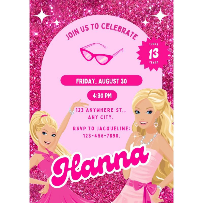 Jual Undangan Digital Barbie File Invitation | Shopee Indonesia
