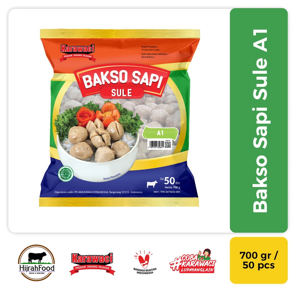 Jual Karawaci Bakso Sapi Sule A1 Baso Segar Kenyal 50pcs 700 gram ...