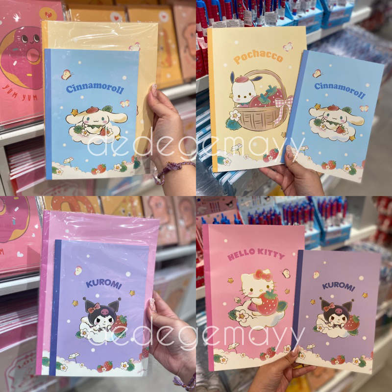 Jual Miniso x Sanrio - Notebook Sanrio isi 2 pcs Strawberry Collections ...