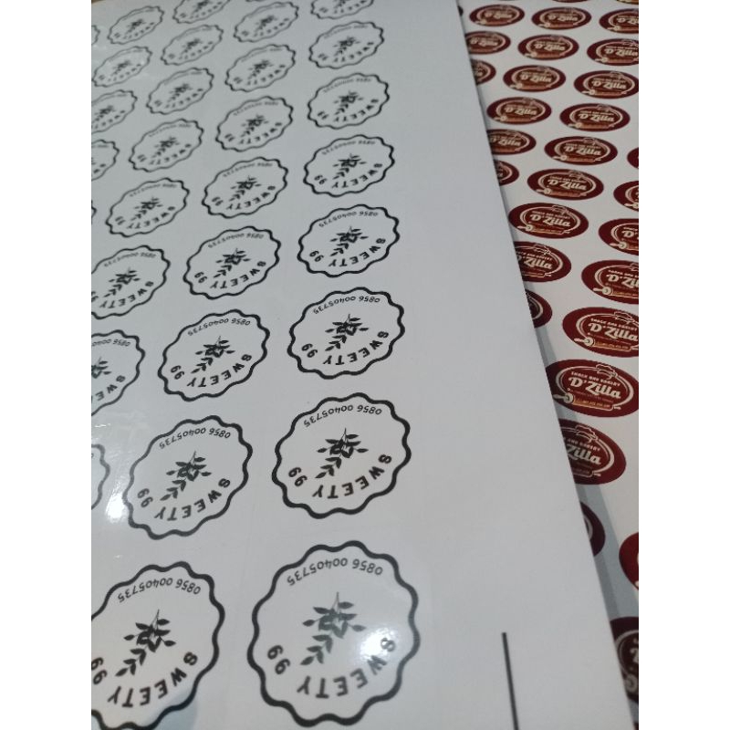 Jual Cetak Stiker Vinil A3+ CUTTING / stiker label produk / Stiker ...