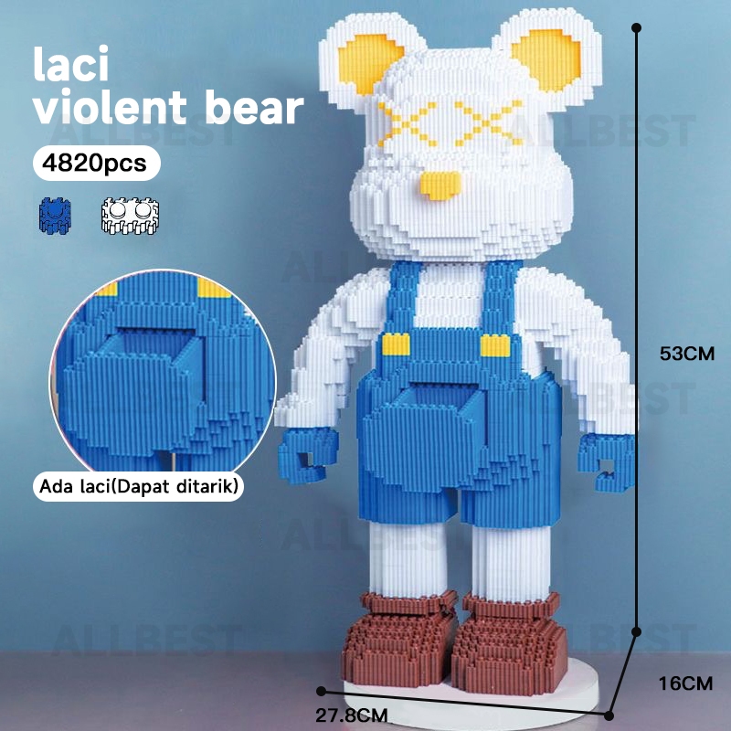 Jual 11000pcs Nano Block violent Bear Series Bricks Education Nano ...