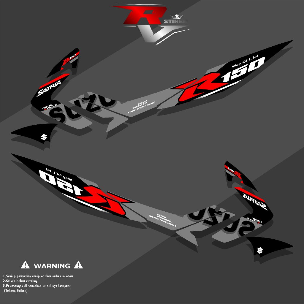 Jual STRIPING SATRIA FU F150 OLD/LAMA STIKER SATRIA FU BARONG/FU 2008 ...