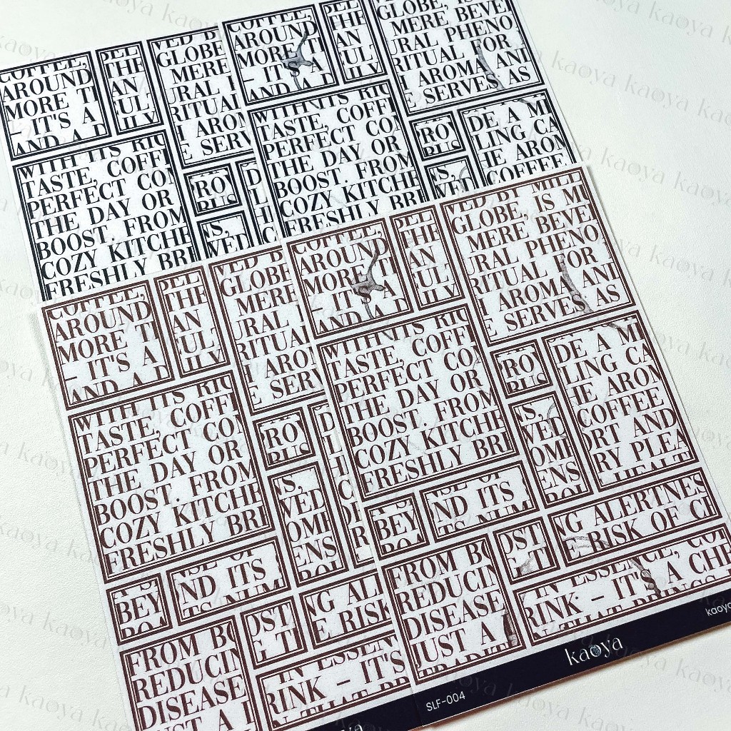 Jual Sticker Lettering Frame: Coffee stiker bingkai tulisan Journal ...