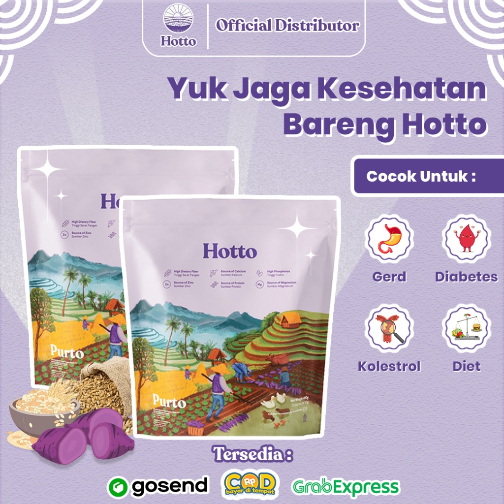 Jual Hotto Purto Multigrain with Purple Potato 2 pouch | Shopee Indonesia