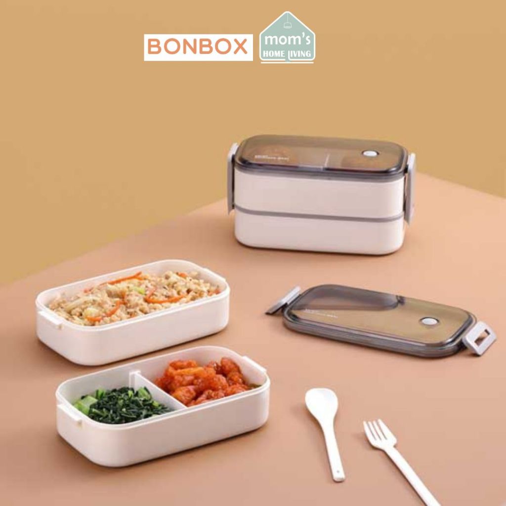 Jual PROMO!!! BONBOX Kotak Makan 2 Tingkat Lunch Box BEKAL (BELI 10 PCS ...