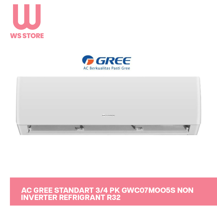 Jual AC GREE STANDART 3/4 PK GWC07MOO5S NON INVERTER REFRIGRANT R32 ...