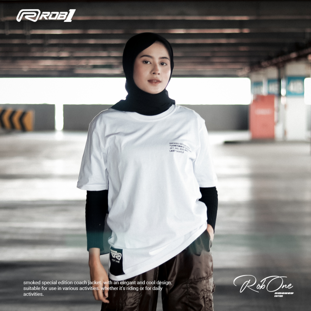 Jual TSHIRT ROB1 SMOKED EDITION ( WHITE ) | Shopee Indonesia