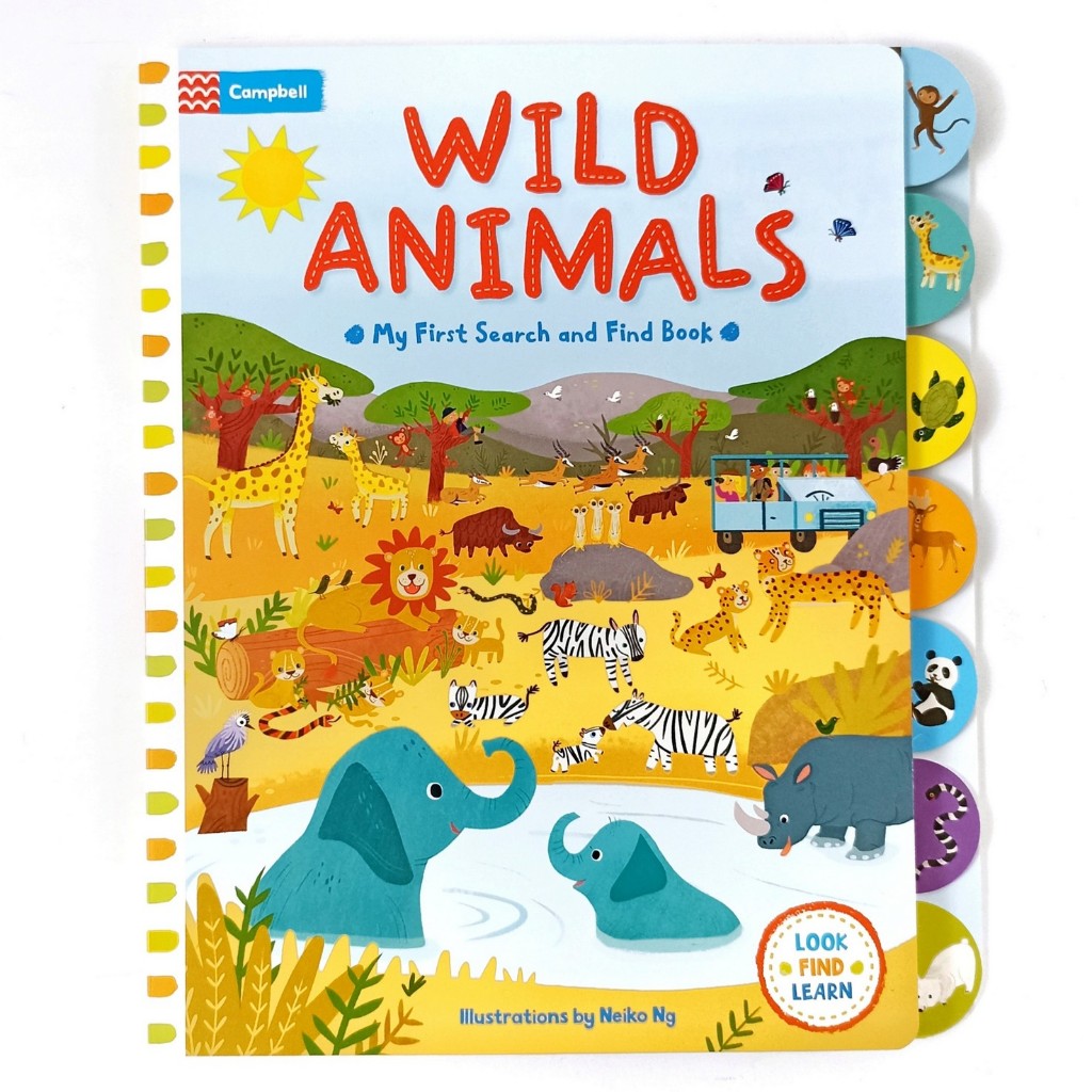 Jual ORIGINAL Campbell Wild Animals My First Search and Find - Leon ...