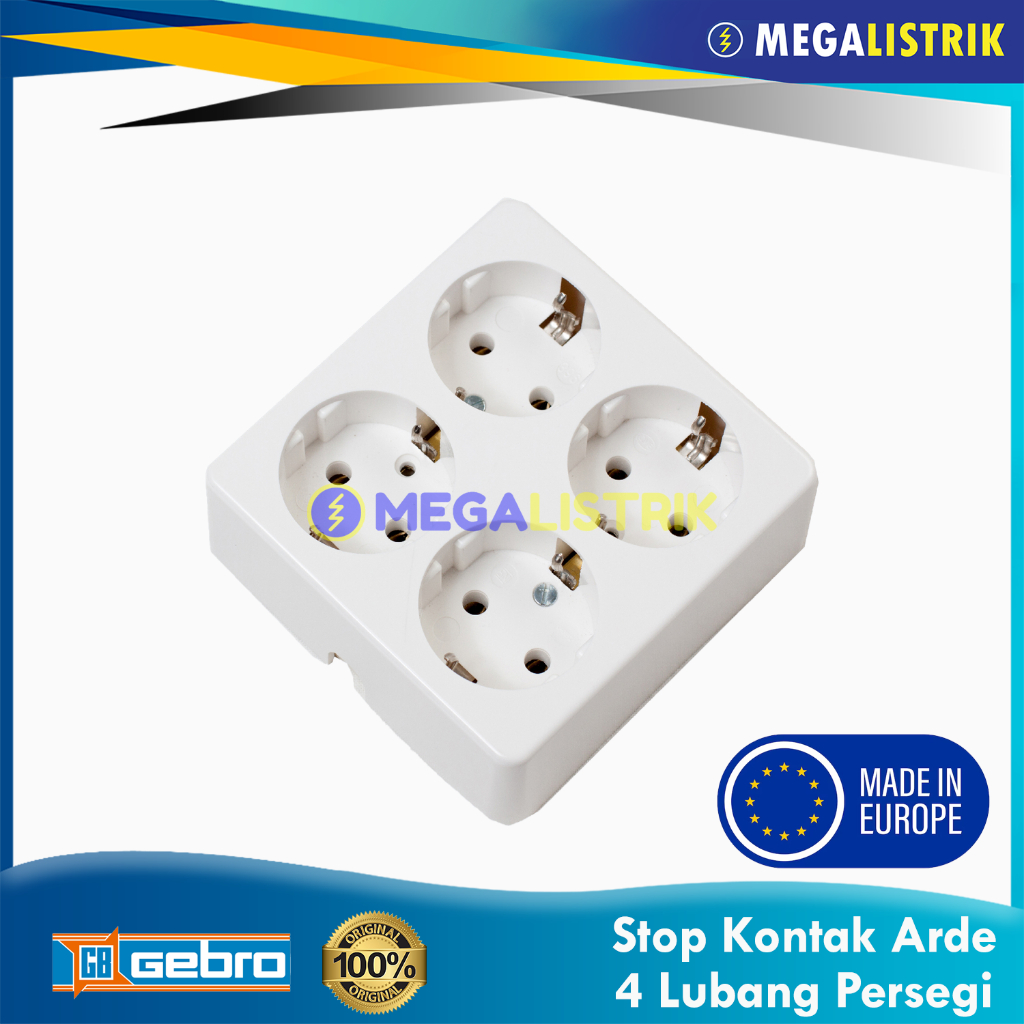 Jual GB GEBRO STOP KONTAK ARDE 4 LUBANG PERSEGI OUTBOW JERMAN / SOCKET ...