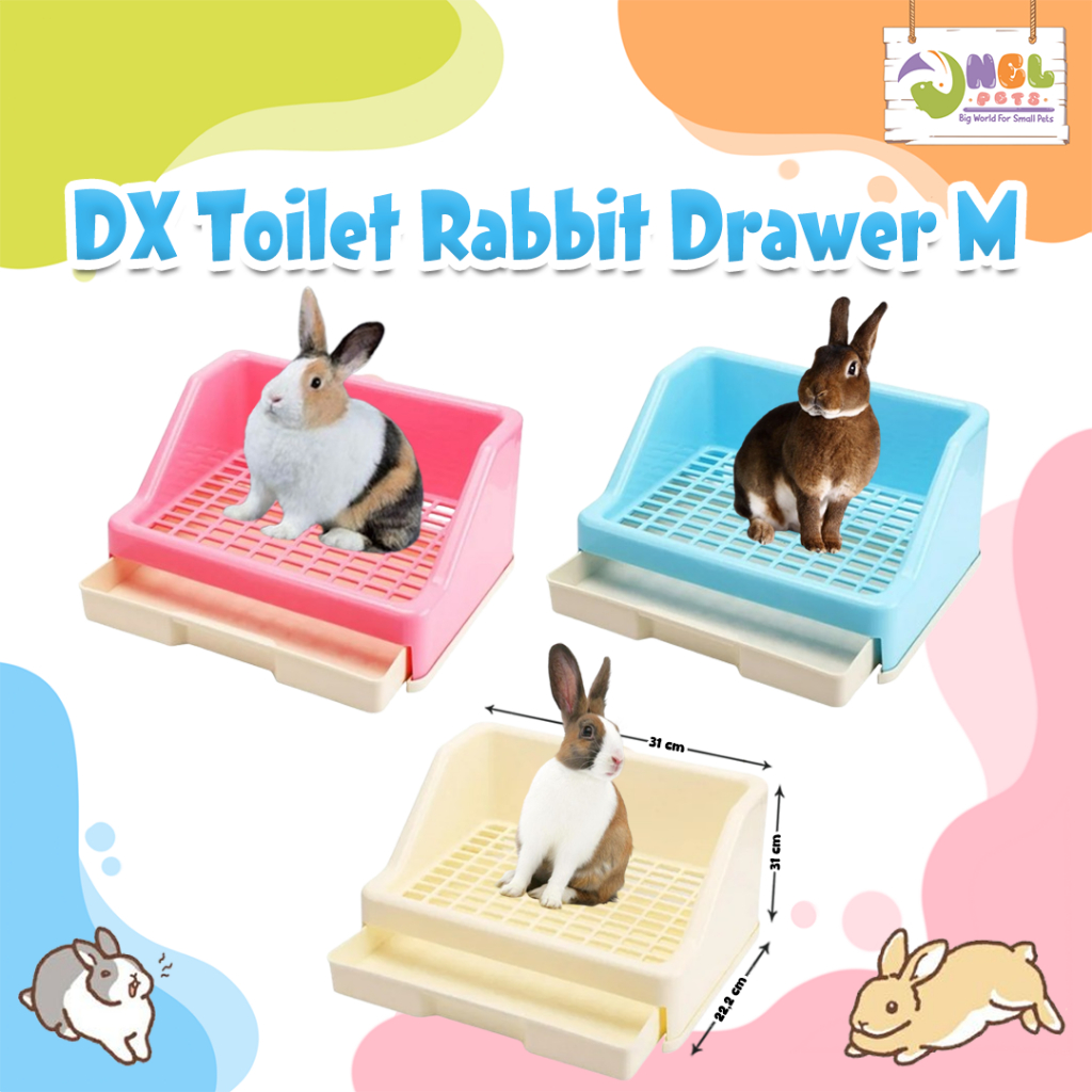 Jual DX RABBIT TOILET w/ DRAWER/potty train kelinci/toilet kelinci ...