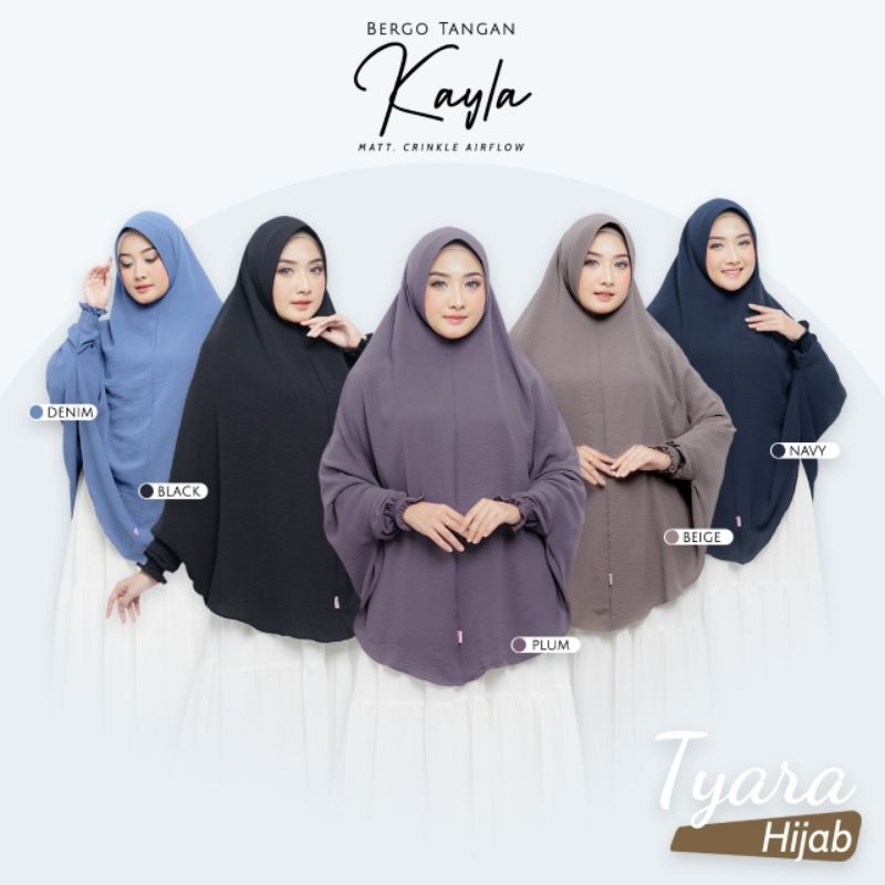 Jual Jilbab Lengan Syari Jumbo Simple Kayla Ori Tyara | Shopee Indonesia