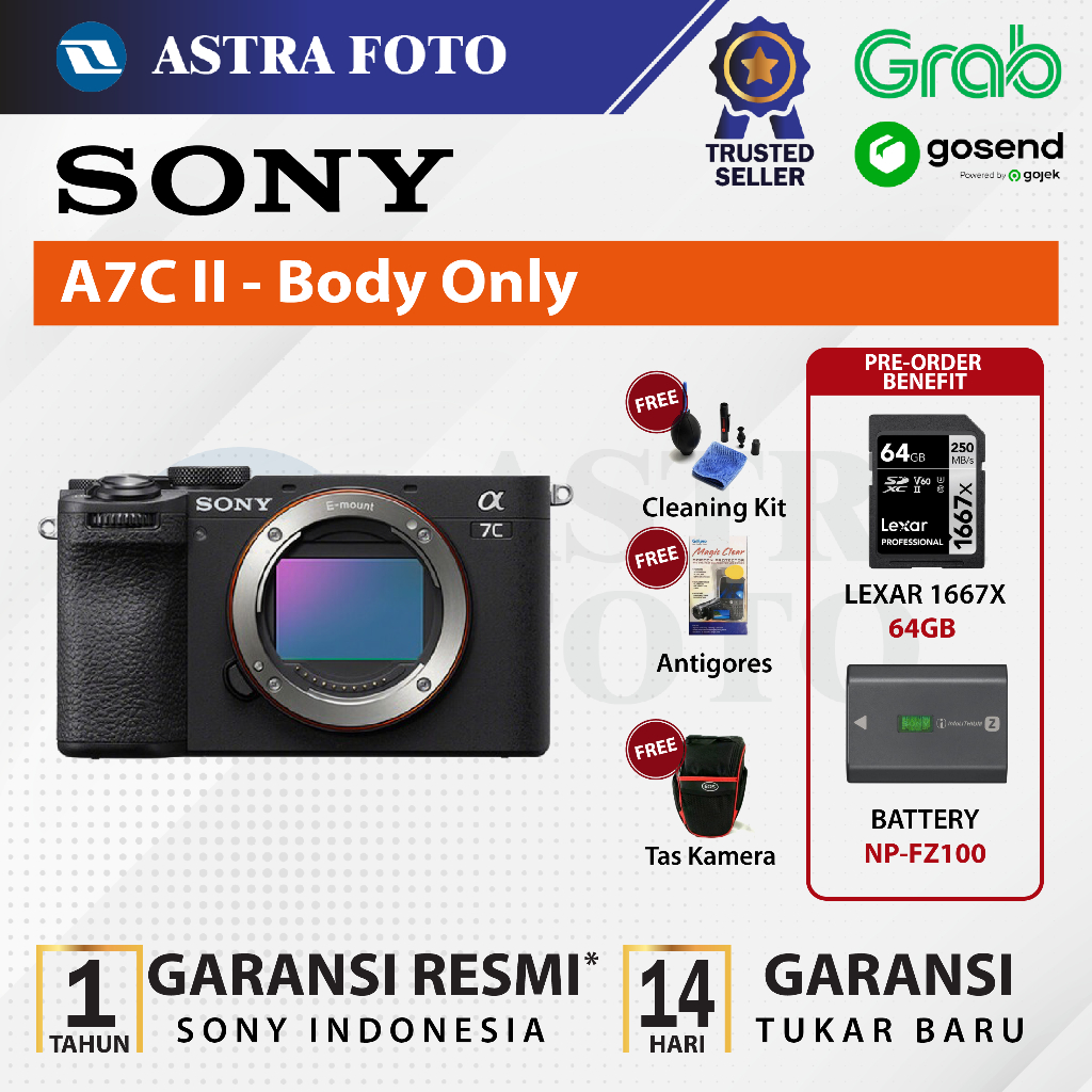 Jual Sony Alpha A7C II Sony A7CII A7 C II Mirrorless Camera Body Only - A7CII ONLY, BLACK ...