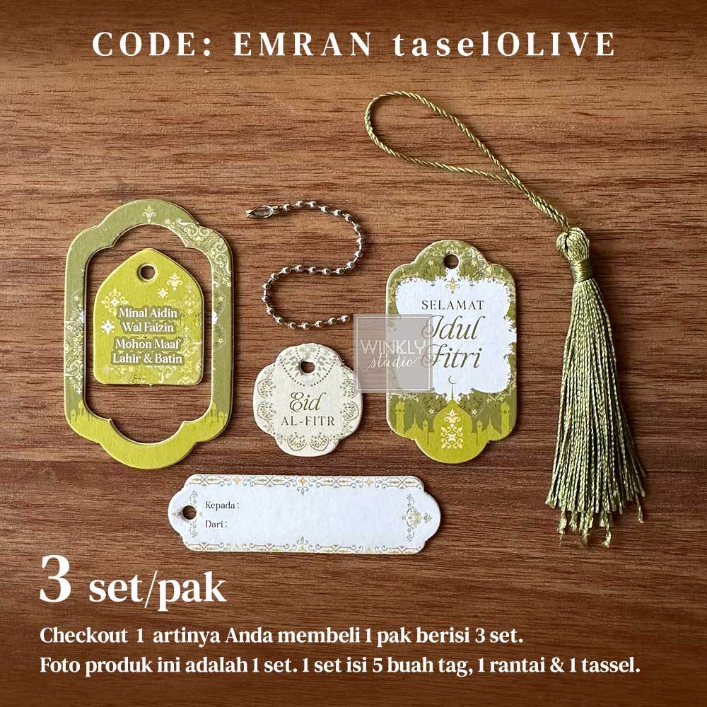 Jual PREMIUM Hang Tag Tebal Lebaran dengan TASSEL RUMBAI / Thick Tag ...
