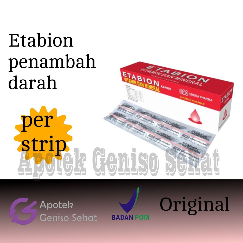 Jual Etabion | Tablet penambah darah | Anemia | Shopee Indonesia