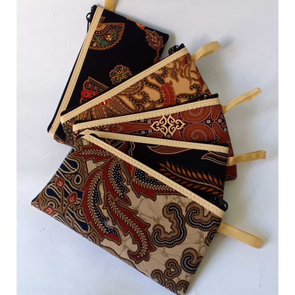 Jual 60 pcs Dompet batik 19x11 cm / Souvenir pernikahan Dompet gembes Kotak FREE Kemas dan Kartu ...