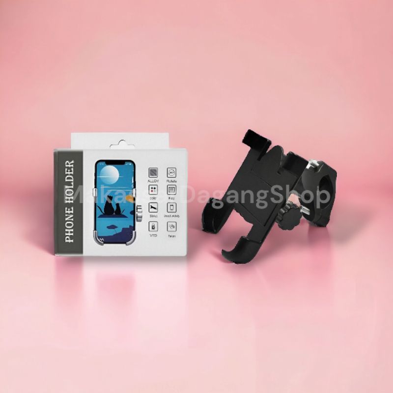 Jual HOLDER HP MOTOR STANG BAHAN BESI / FULL METAL BODY C1 MOTORCYCLE HOLDER | Shopee Indonesia