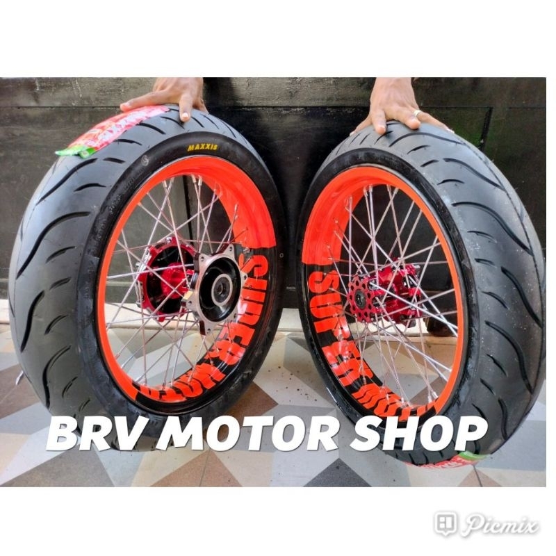 Jual velg Supermoto crf150L - super moto Honda crf150L 300-350-17 dan ...