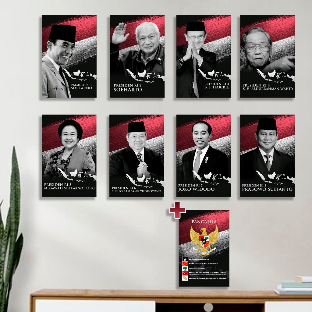 Jual Woodie Poster Presiden Republik Indonesia RI Lengkap - Hiasan ...