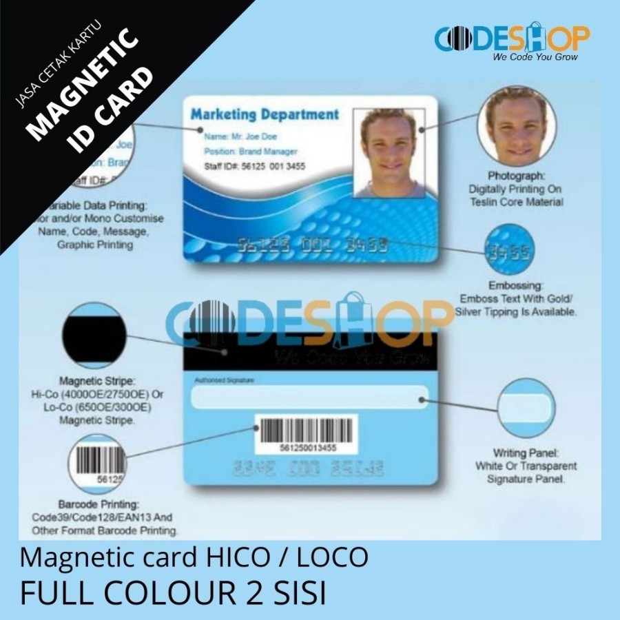 Jual Cetak Kartu Magnetic HICO LOCO | Custom ID Card Magnetic | Shopee ...