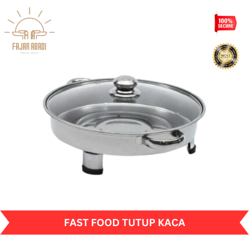 Jual Fast Food Bulat Tutup Kaca/Tempat makan Prasmanan Stainless ...