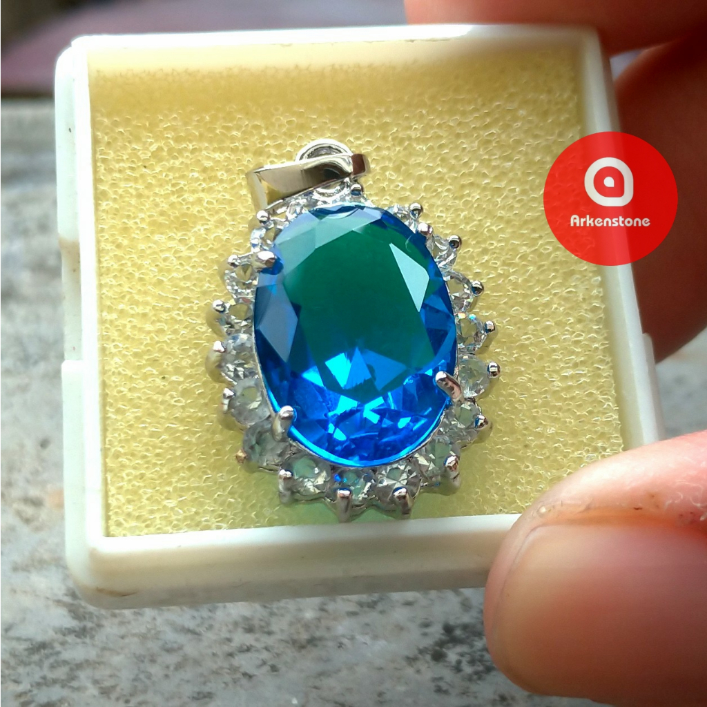 Jual Liontin Cantik Batu Permata Blue Topaz HQ | Shopee Indonesia
