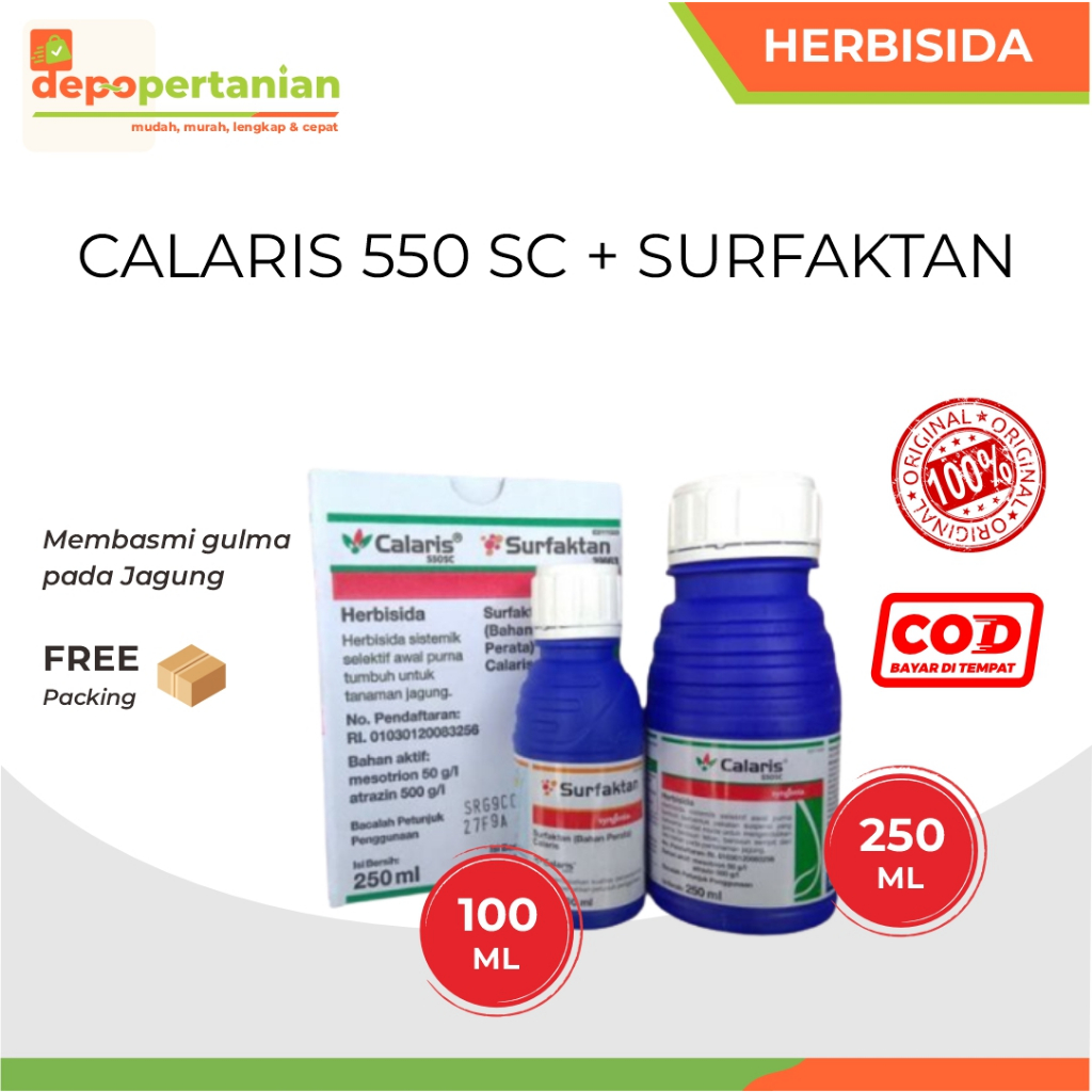 Jual Depo Pertanian - Calaris 550 SC + Surfaktan (250ml+100ml) Herbisida Selektif Obat Rumput ...