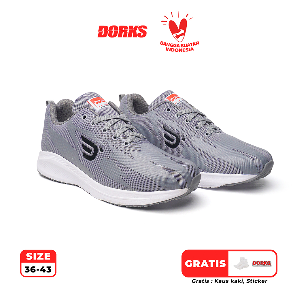 Jual Dorks - Running Fast Grey Sepatu Sneakers Pria Wanita Sepatu ...