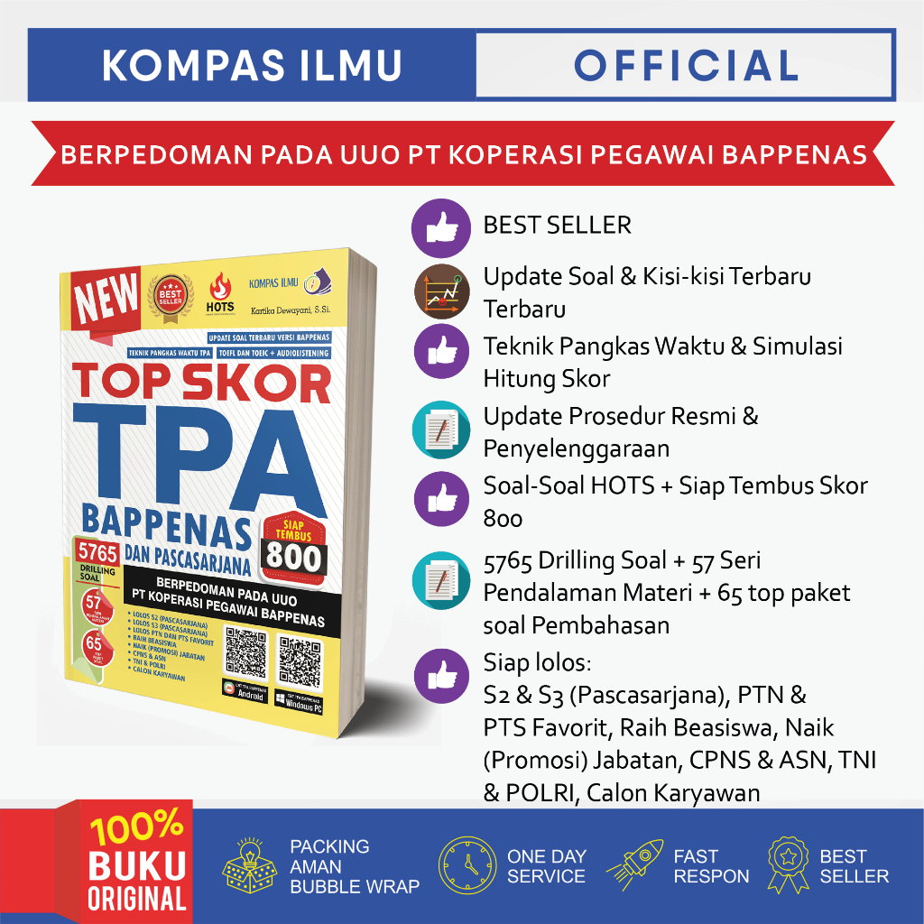 Jual Buku NEW TOP SKOR TPA BAPPENAS Dan PASCASARJANA (Kompas Ilmu ...
