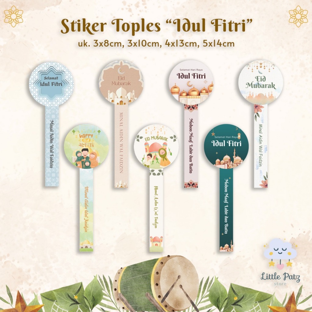 Jual NEW 2024!! Stiker Toples IDUL FITRI/ EID MILAD MUBAROK/LEBARAN ...