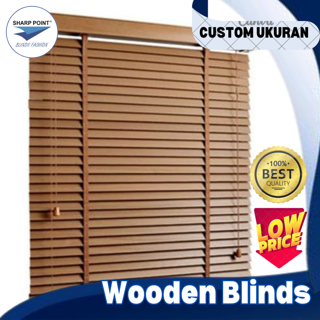 Jual Sharp Point WOODEN BLIND MANUAL STRING TAPE - 27mm - TIRAI GULUNG ...