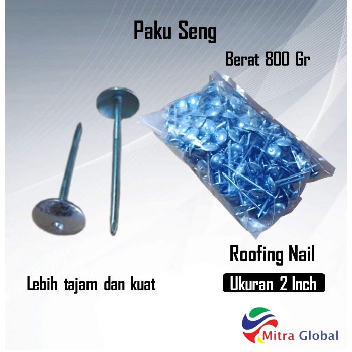 Jual Paku Seng Asbes Payung 6 Cm 2 Inch Harga 1 Pack Atap Spandek ...