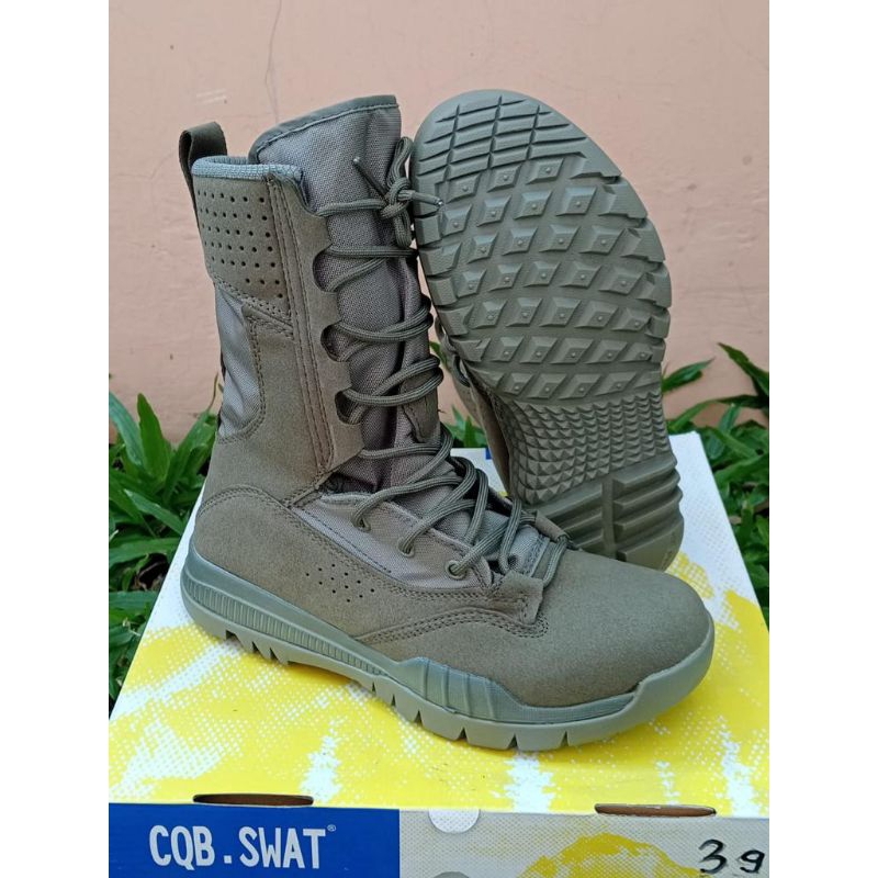 Jual Sepatu PDL Hijau CQB / Sepatu PDL Hijau Brimob | Shopee Indonesia
