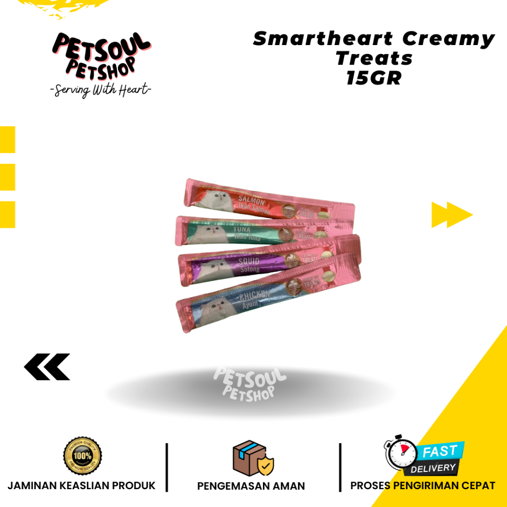 Jual SmartHeart Cat Creamy Treats Snack Camilan Kucing 1 Sachet ...