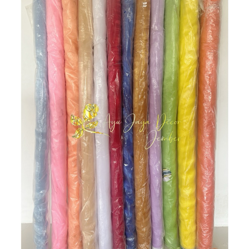 Jual KAIN ORGANDI / KAIN KACA / KAIN BUAT PITA KURSI / KAIN DECOR KURSI ...