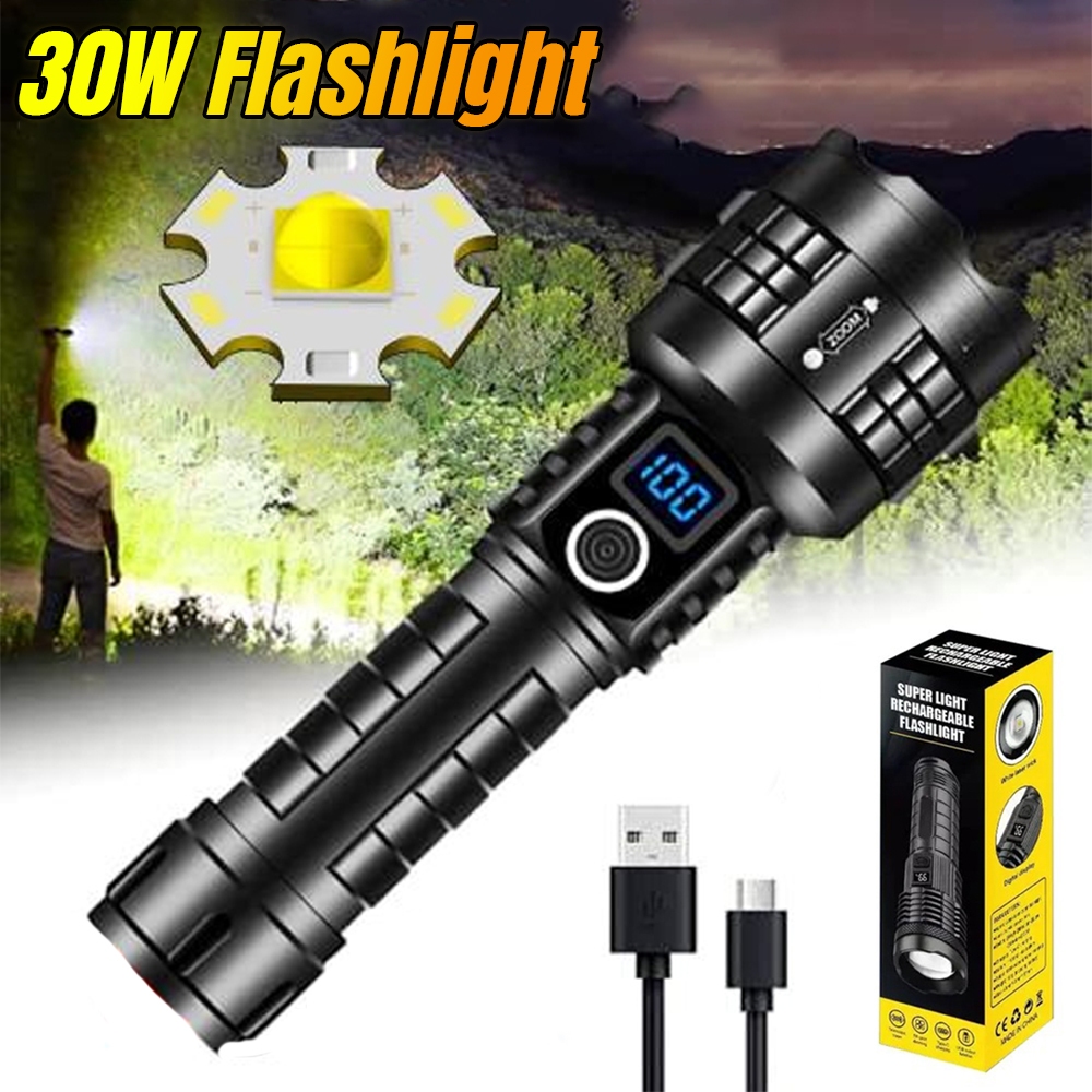 Jual Anbolt Digital Display Senter LED Super Terang Jarak Jauh 10000 ...