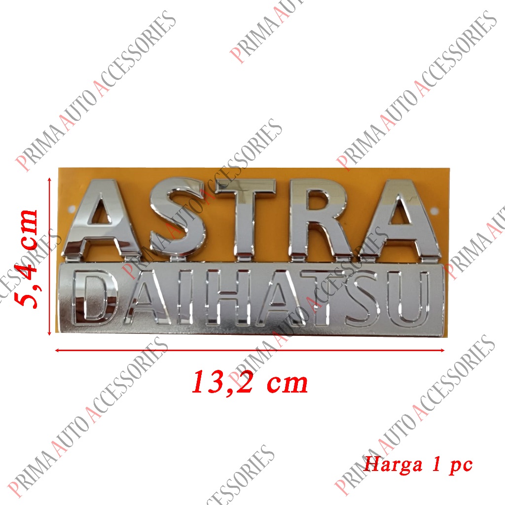 Jual Emblem Mobil Tulisan Astra Daihatsu Chrome Ayla Sigra Original ...