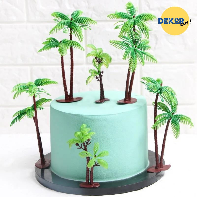 Jual TOPPER POHON KELAPA hiasan kue tart ulang tahun dekorasi kue happy ...