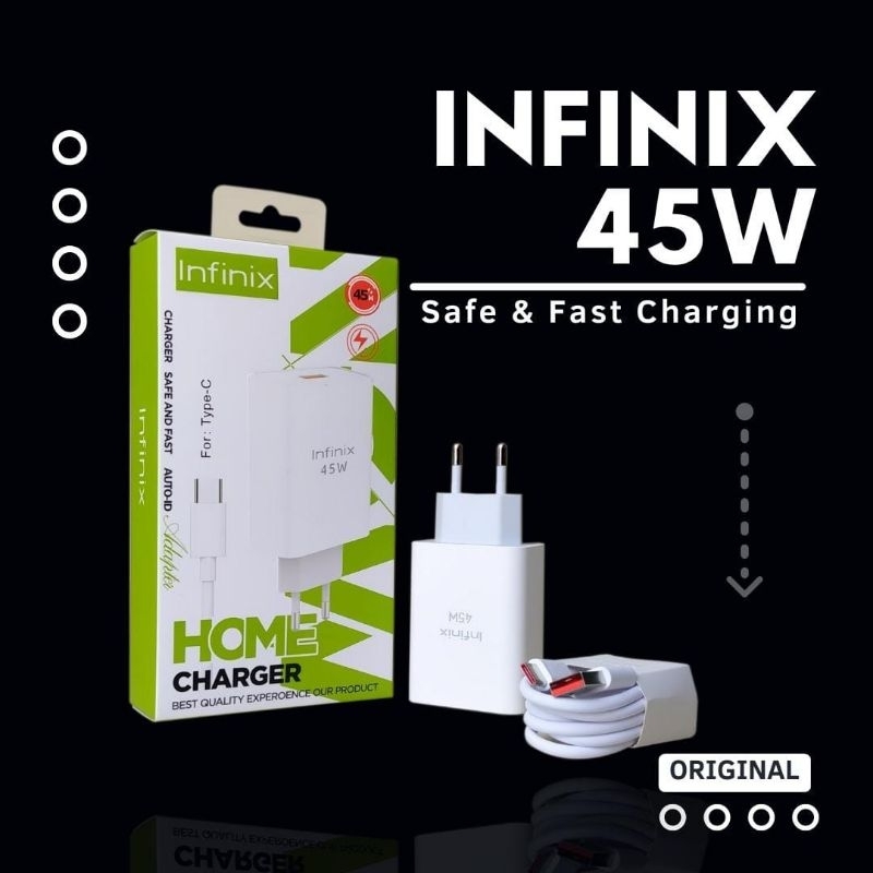 Jual Travel Charger 100% Fast Charging Infinix Note 30 / Zero X Pro 45W ...