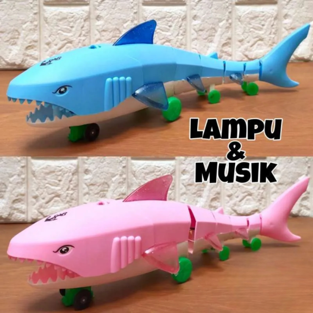 Jual Mainan Anak Ikan Hiu Baby Shark Lucu Bisa Berjalan Ada Lampu Dan ...