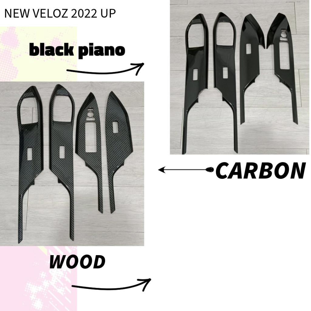 Jual Panel Arm Rest Dashboard Veloz Wood Carbon Black Piano 2022 2023 ...