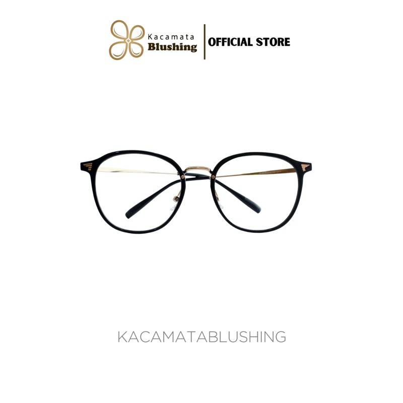 Jual Kacamata Blushing - Frame Dalton black gold | Shopee Indonesia